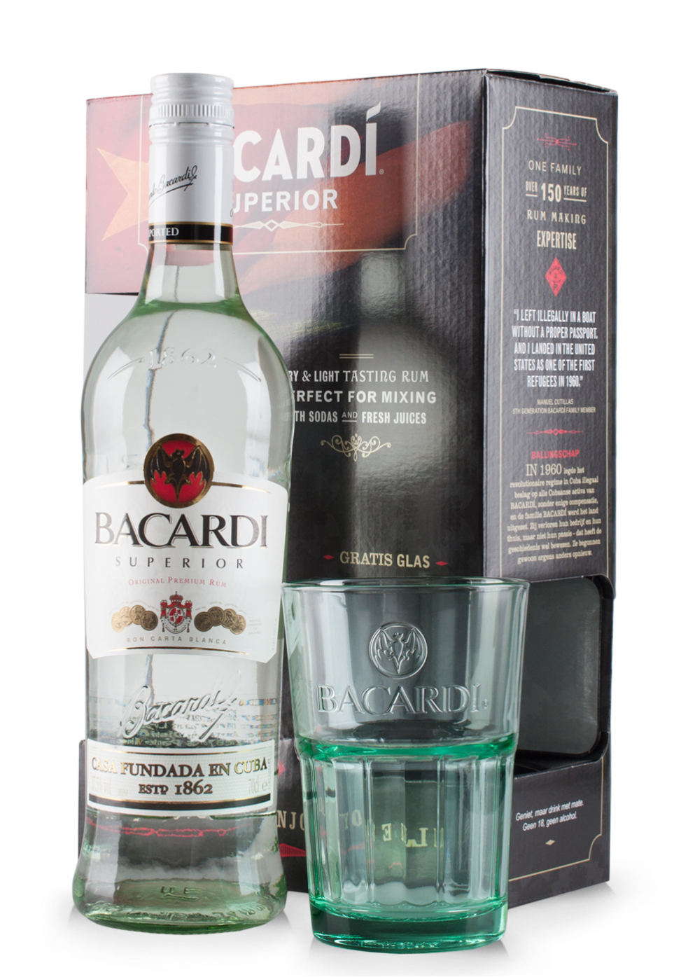 SmartDrinks.ro - Bacardi Superior White + Glass (0.7L)